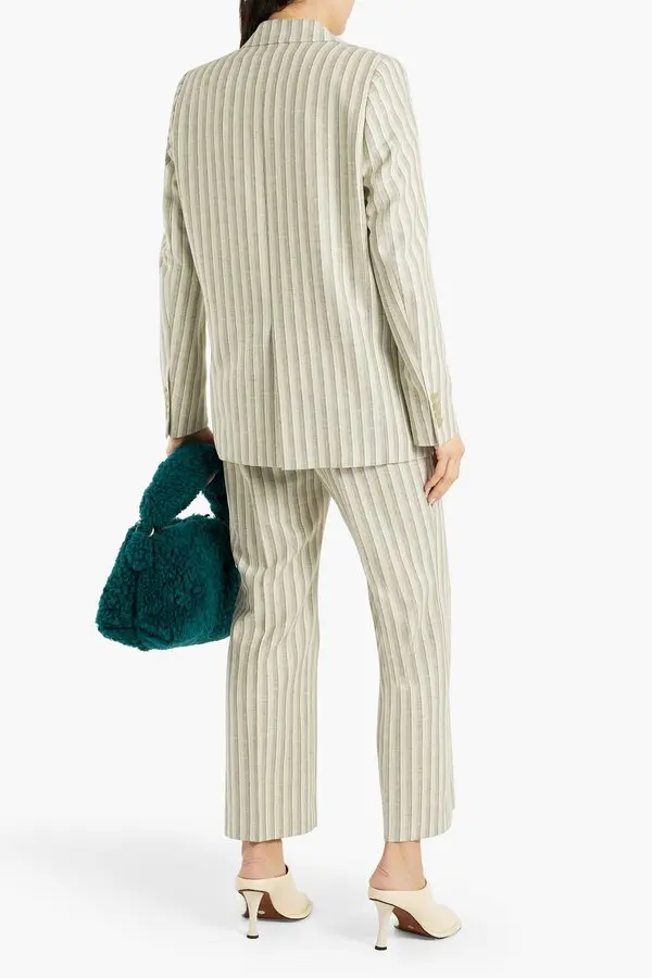 Acne Studios Double-breasted Striped Tweed Blazer