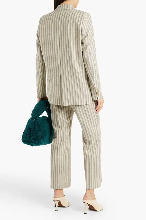 Acne Studios Striped Tweed Flared Pants
