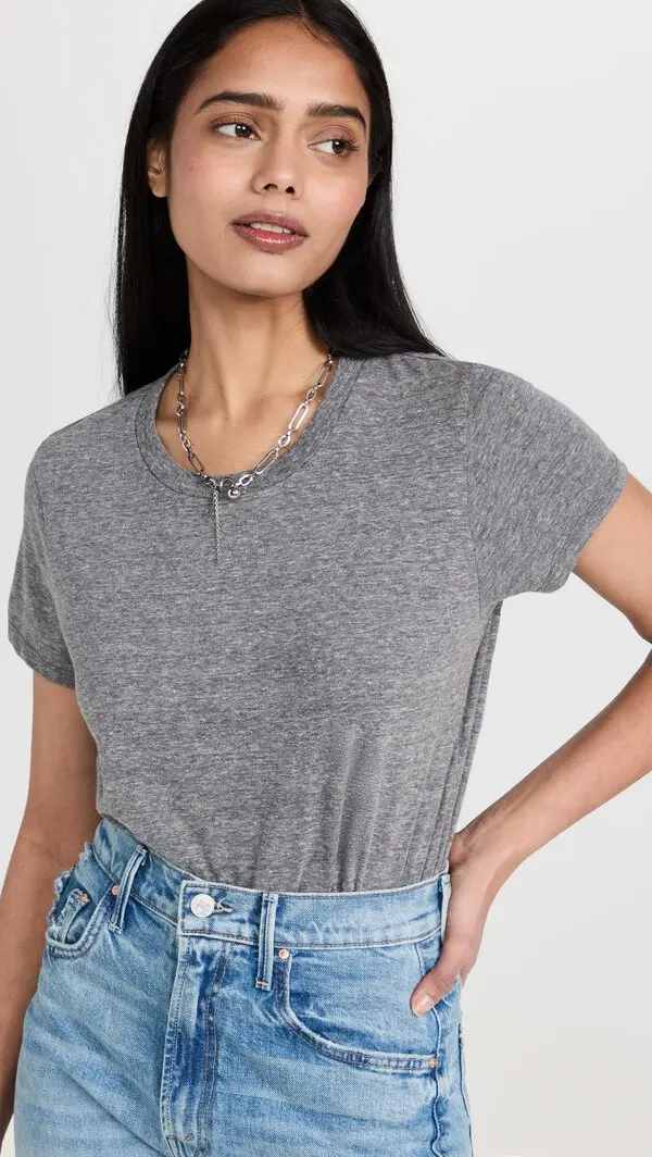 MOTHER The Lil Goodie Goodie T-shirt - Heather Grey
