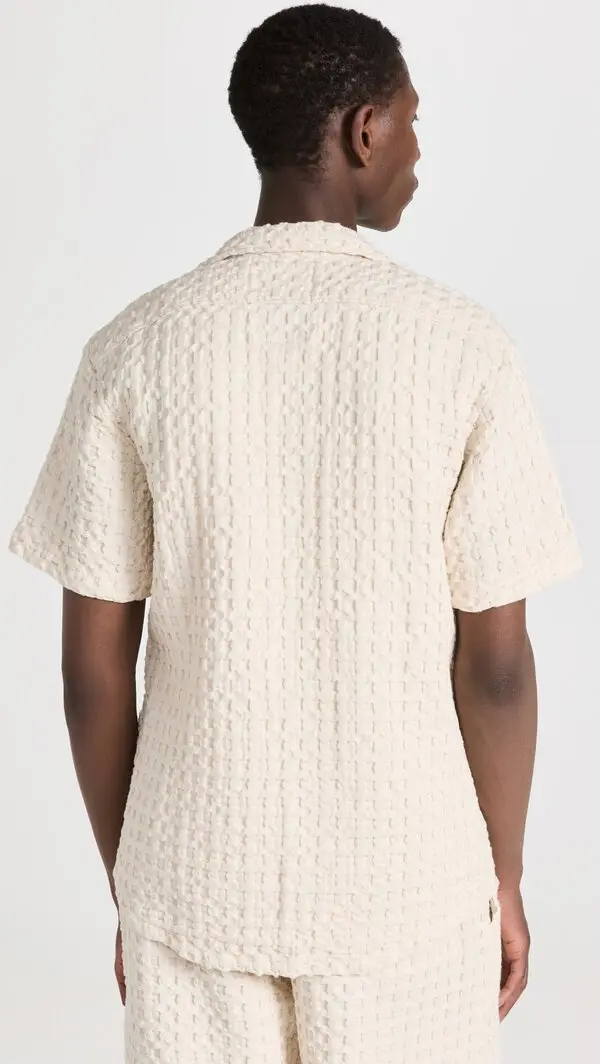 Oas Cuba Waffle Shirt - Ecru