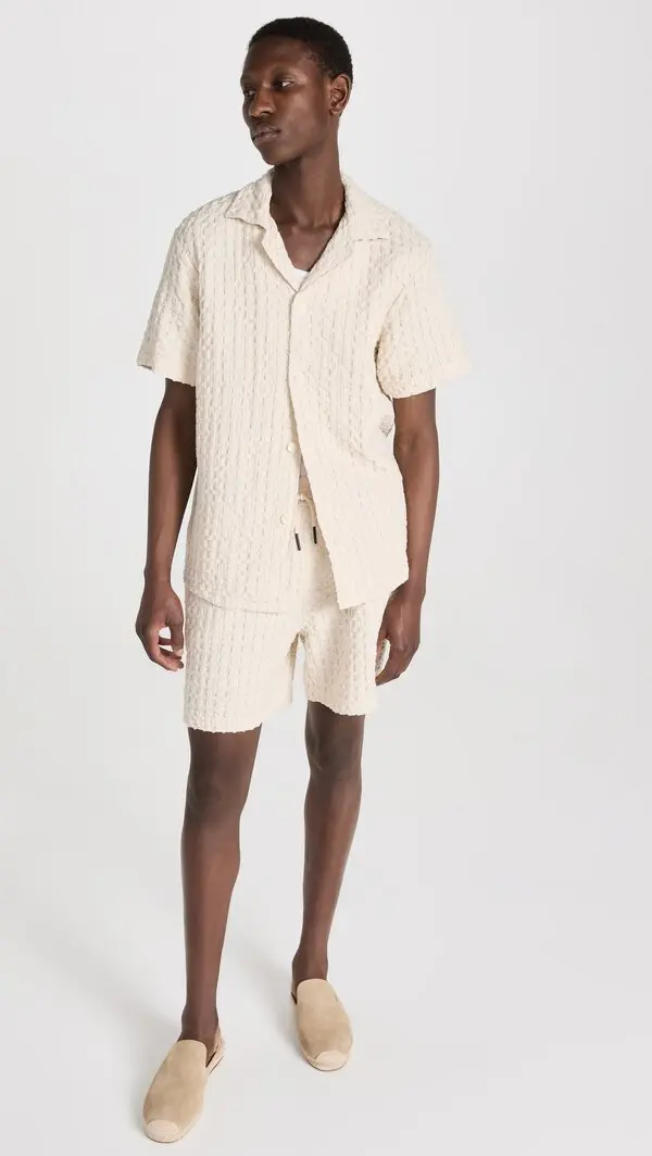 Oas Cuba Waffle Shirt - Ecru