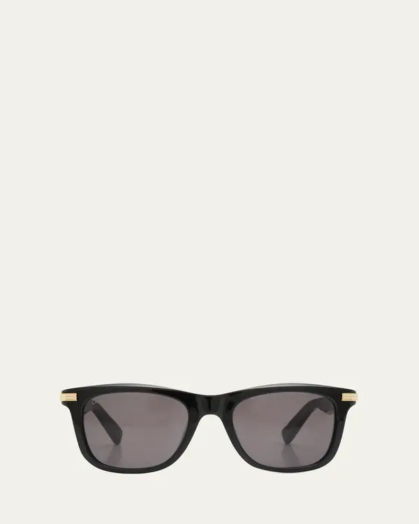 Cartier Saddle Bridge Square Sunglasses - Black