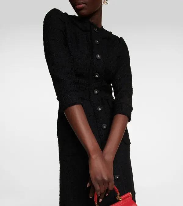 Dolce & Gabbana Wool-blend Minidress - Black