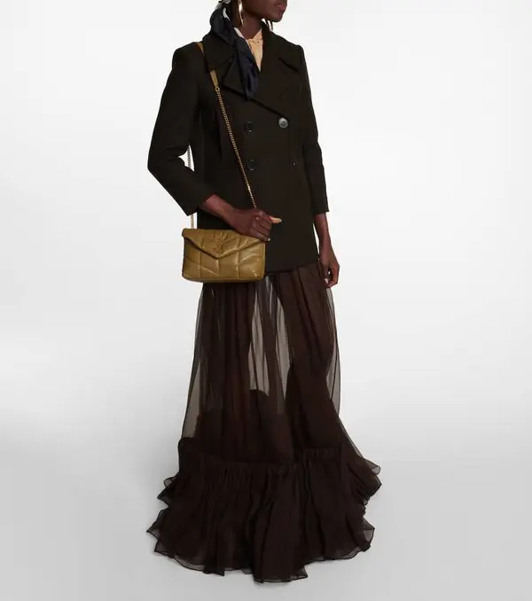 Saint Laurent Wool Gabardine Peacoat