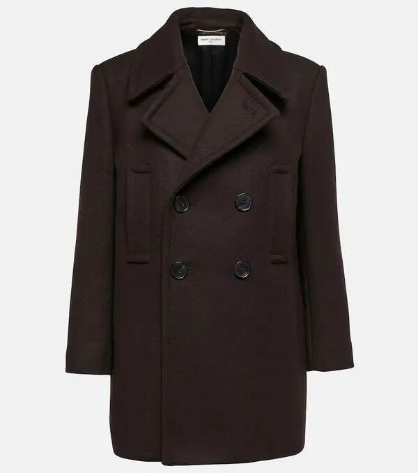 Saint Laurent Wool Gabardine Peacoat