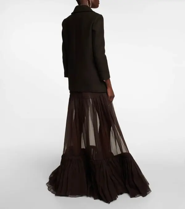 Saint Laurent Wool Gabardine Peacoat