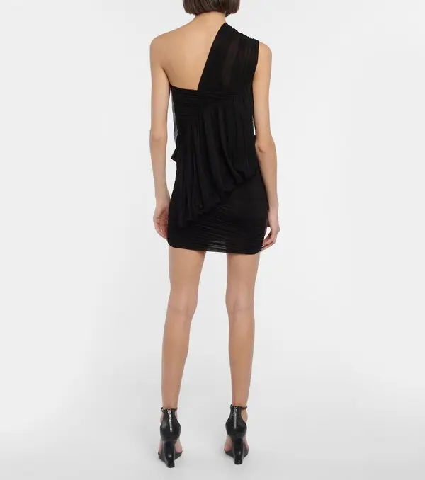 Rick Owens One-shoulder Draped Mini Dress