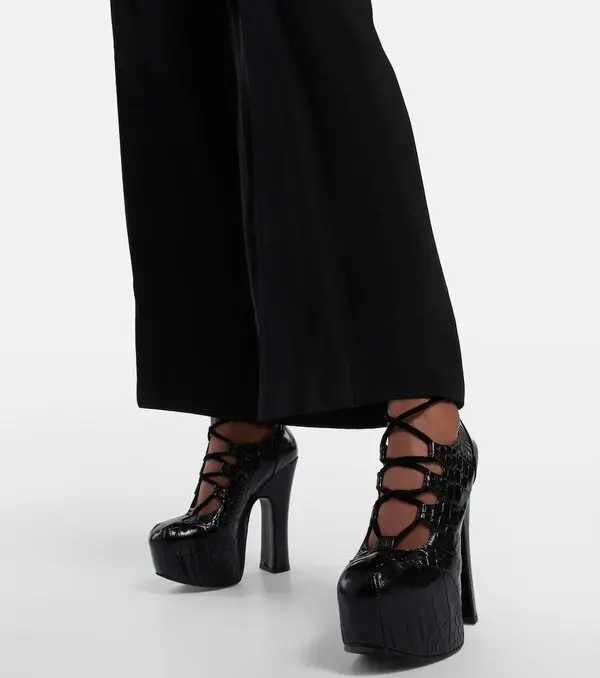 Vivienne Westwood Platform Leather Pumps In Black - 49% Off
