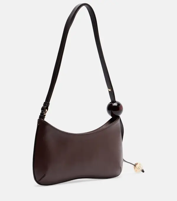 Jacquemus Le Bisou Perle Leather Shoulder Bag - Brown