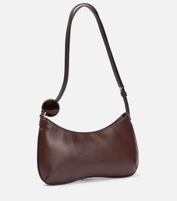 Jacquemus Le Bisou Perle Leather Shoulder Bag - Brown