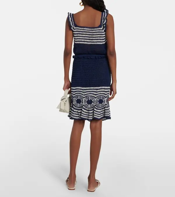 Anna Kosturova Striped Crochet Top