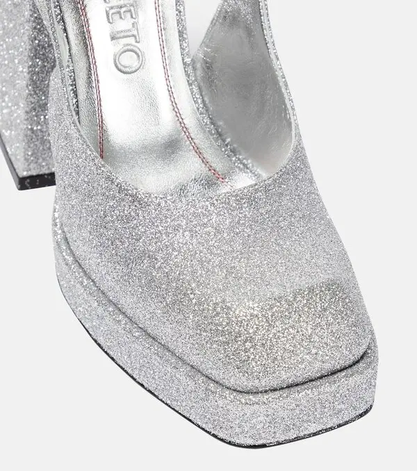 NODALETO Bulla Jill Platform Pumps - Silver
