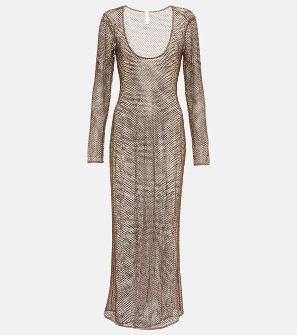 Simkhai Lorenzo Crystal-embellished Beach Cover-up