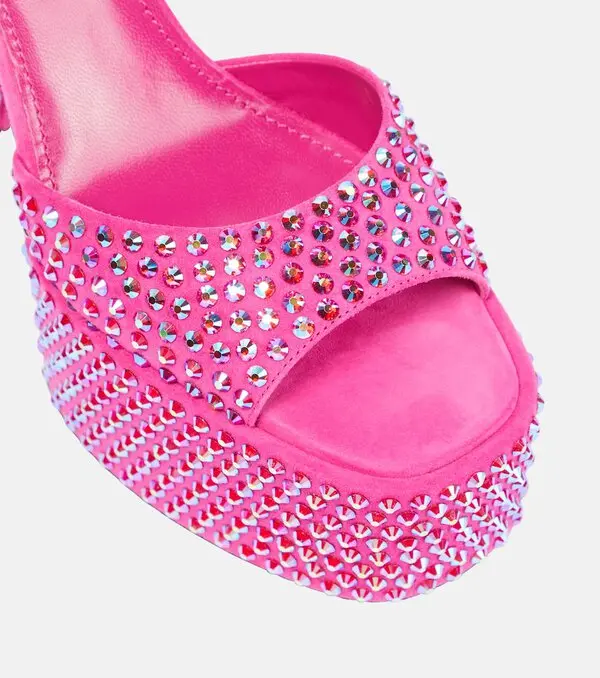 Paris Texas Metal Diamond Embellished Sandals - Pink