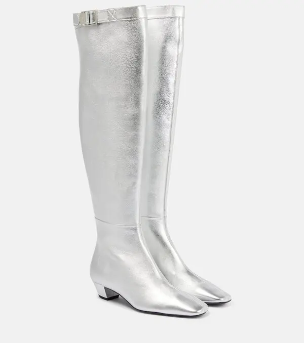 TOM FORD Metallic Over-the-knee Boots - Silver