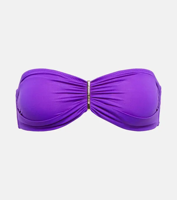 Melissa Odabash Positano Bandeau Bikini Top - Purple