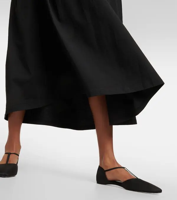 TOTEME Cotton Midi Dress - Black