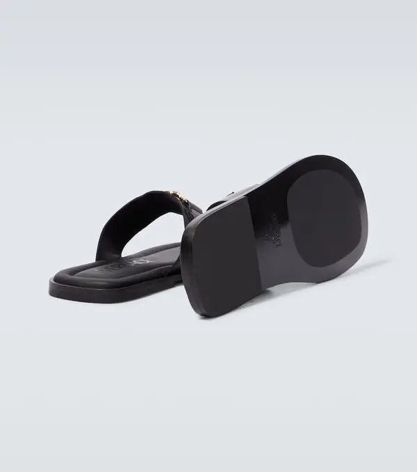 Versace Medusa Leather Thong Sandals