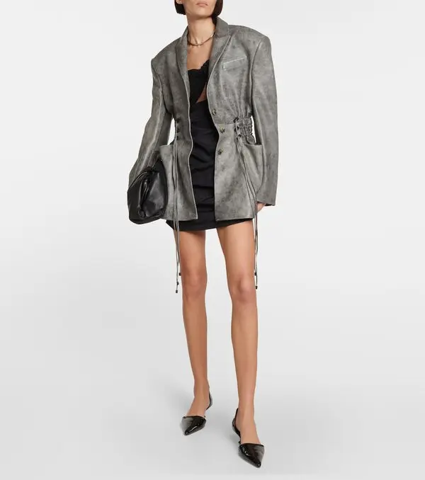 THE MANNEI Antibes Leather Blazer