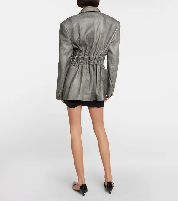 THE MANNEI Antibes Leather Blazer