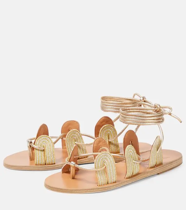 ANCIENT GREEK SANDALS Aristides Sandals - Metallic