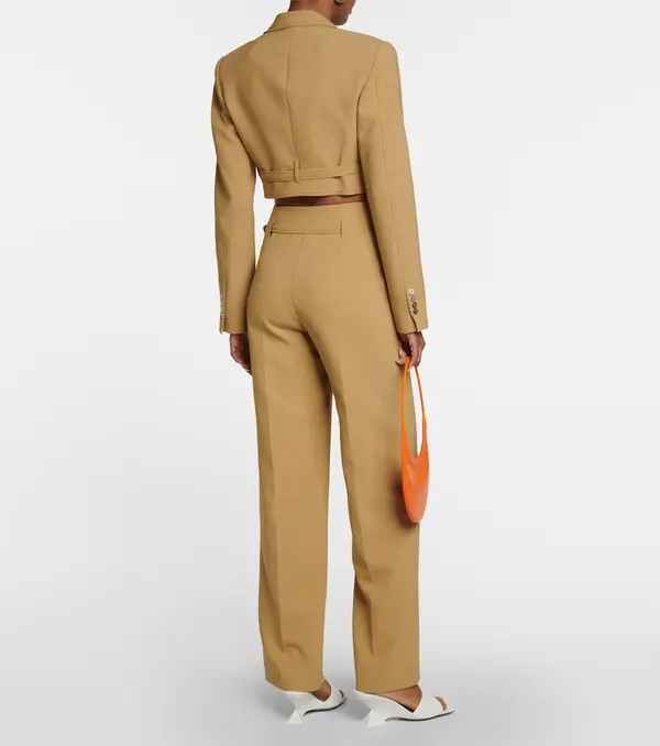 DION LEE Interlock High-rise Wide-leg Pants