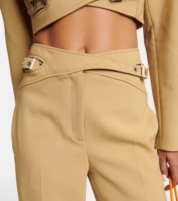DION LEE Interlock High-rise Wide-leg Pants