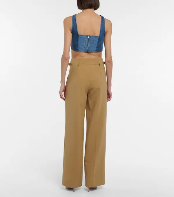 DION LEE Interlock High-rise Wide-leg Pants