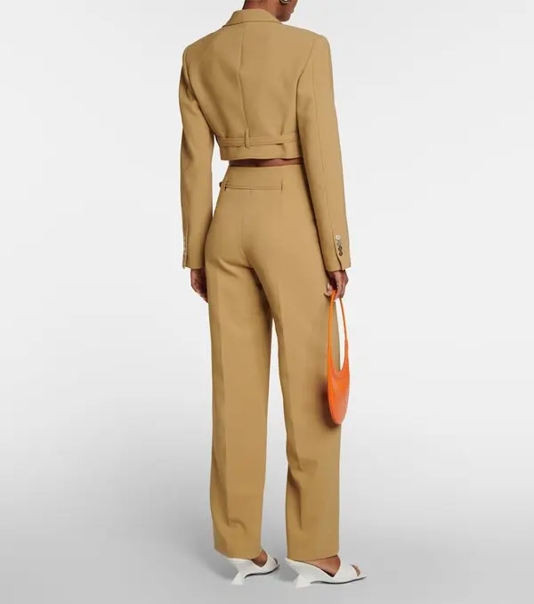DION LEE Interlock Belted Cropped Blazer