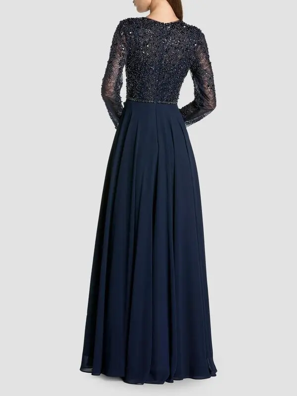 Mac Duggal Embellished A-line Gown - Midnight