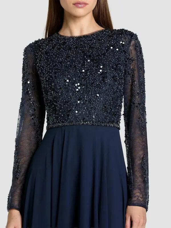 Mac Duggal Embellished A-line Gown - Midnight