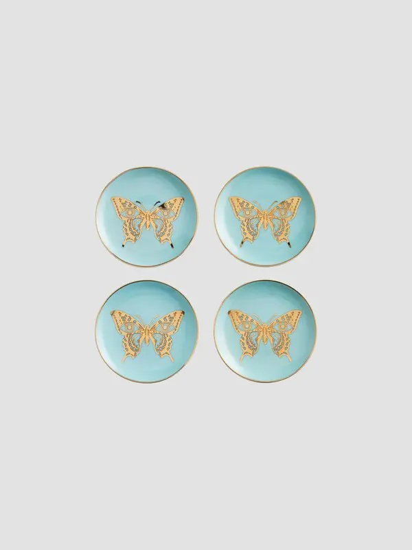 Jonathan Adler Mariposa Coaster Four-piece Set - Blue