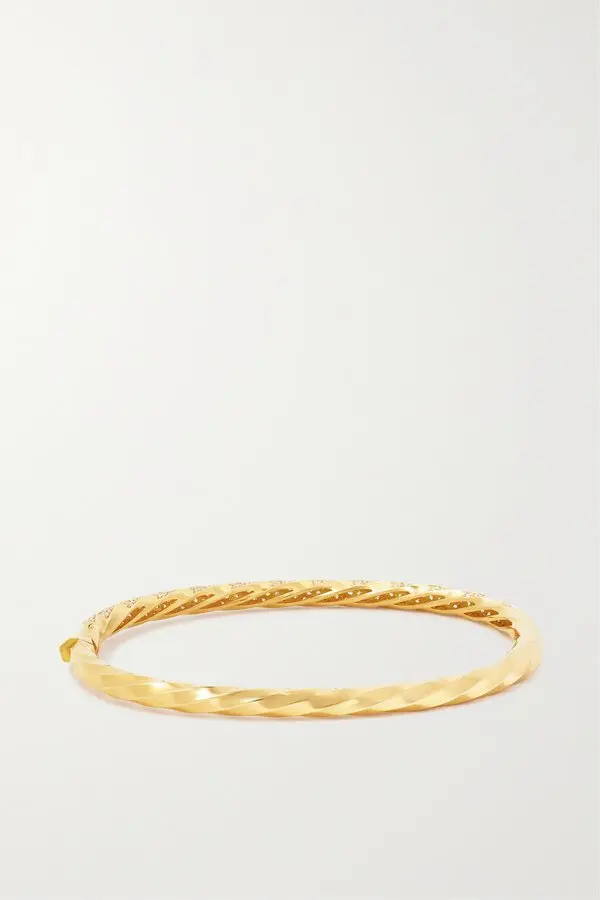 David Yurman Net Sustain Cable Edge 18-karat Recycled Diamond Bracelet