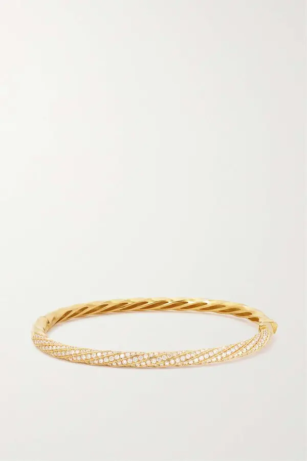 David Yurman Net Sustain Cable Edge 18-karat Recycled Diamond Bracelet