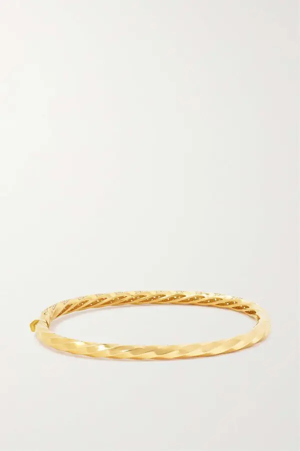 David Yurman Net Sustain Cable Edge 18-karat Recycled Diamond Bracelet