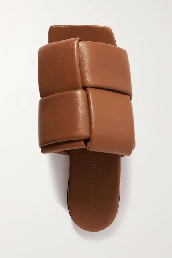 Bottega Veneta Lido Padded Intrecciato Leather Slides  display picture 1