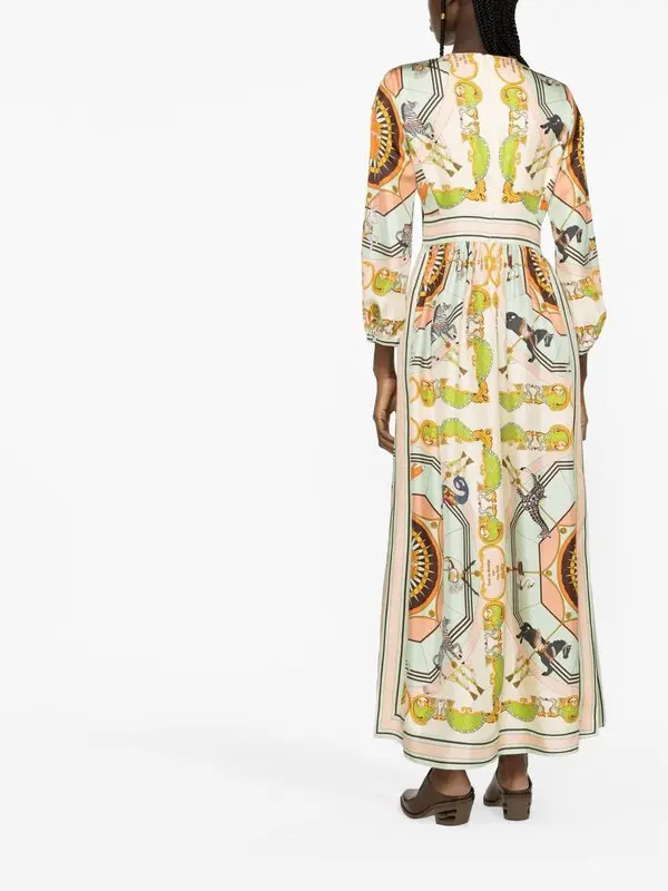 Tory Burch Baroque-print Silk Dress