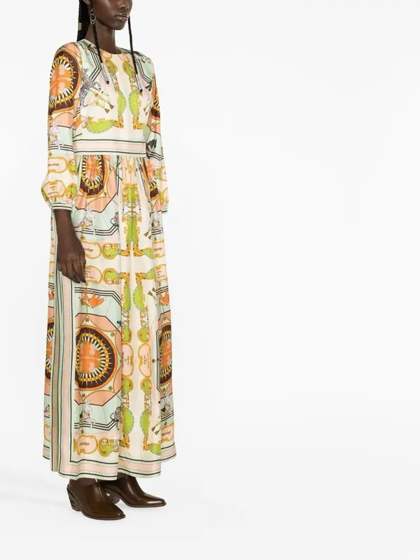 Tory Burch Baroque-print Silk Dress
