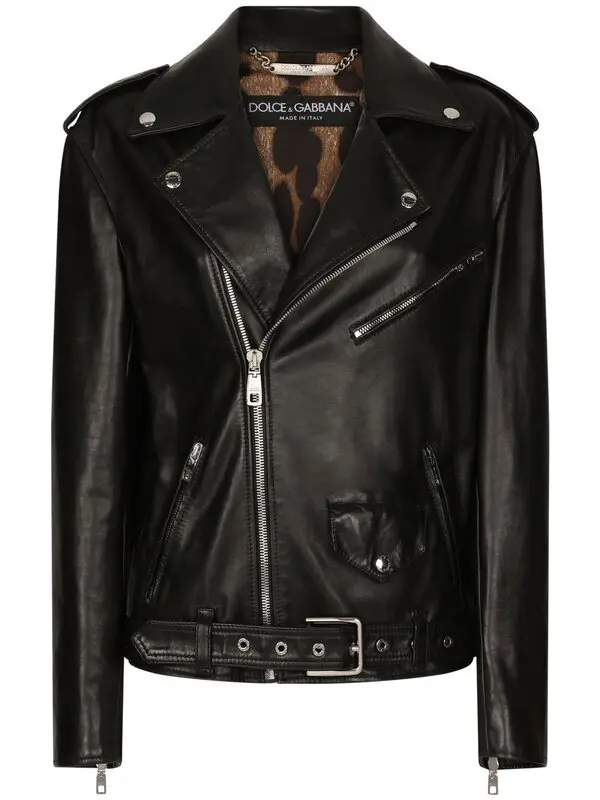 Dolce & Gabbana Leather Biker Jacket
