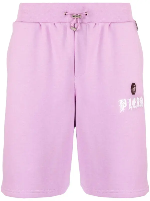 Philipp Plein Logo-plaque Track Shorts - Purple