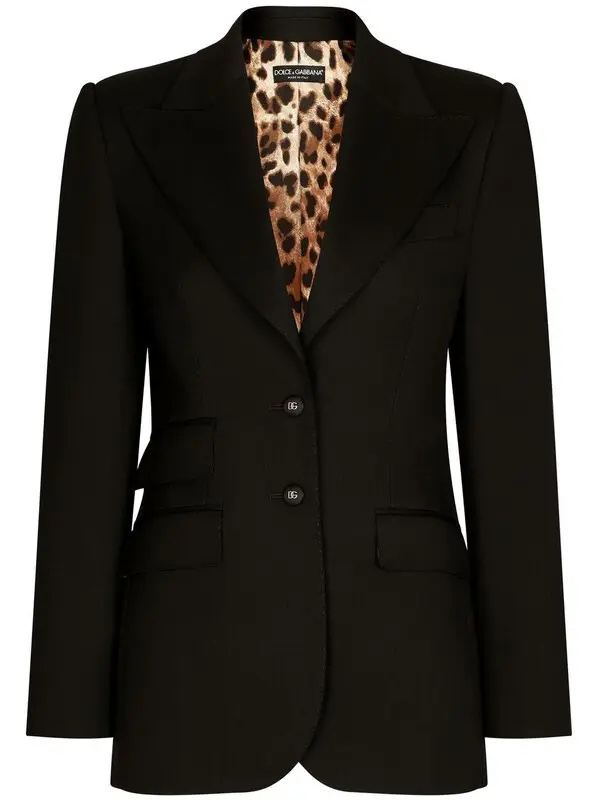 Dolce & Gabbana Turlington Gabardine Single-breasted Blazer - Black