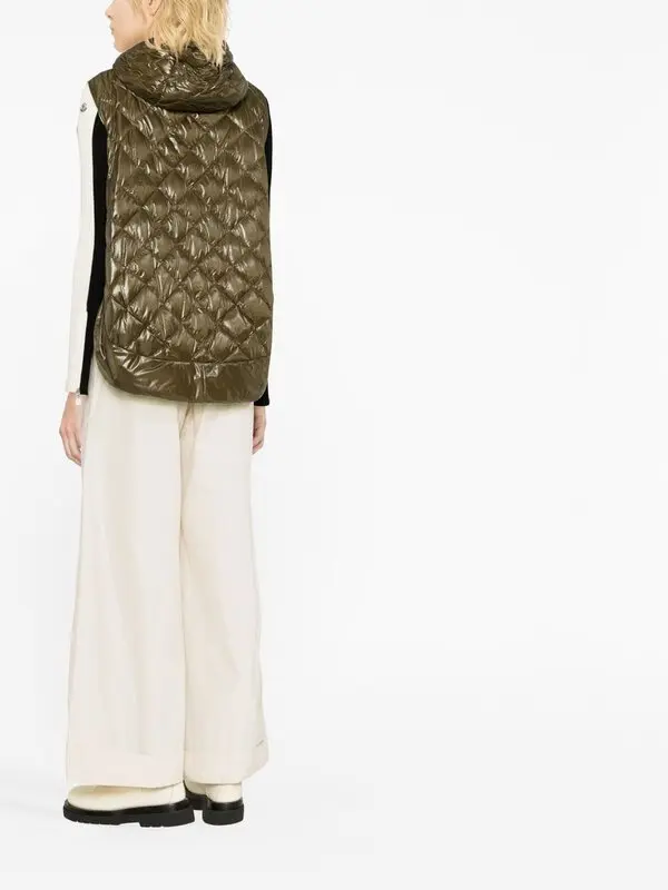 Herno Zip-up Hooded Quilted Gilet