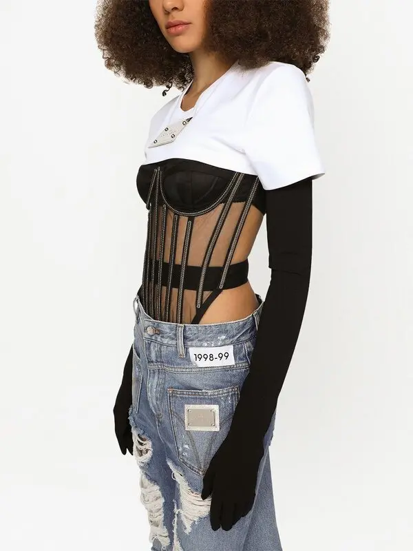 Dolce & Gabbana Tulle Corset Top