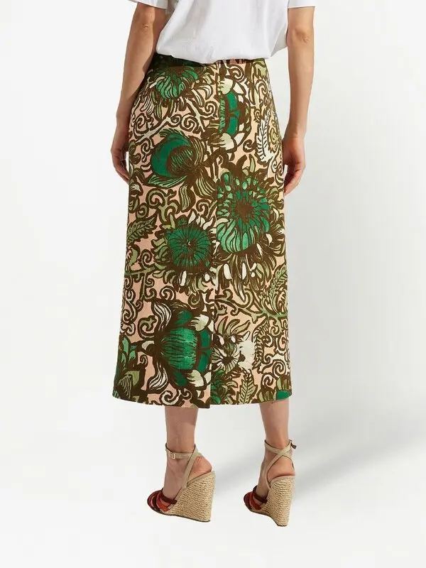 La DoubleJ Floral-print Pencil Skirt