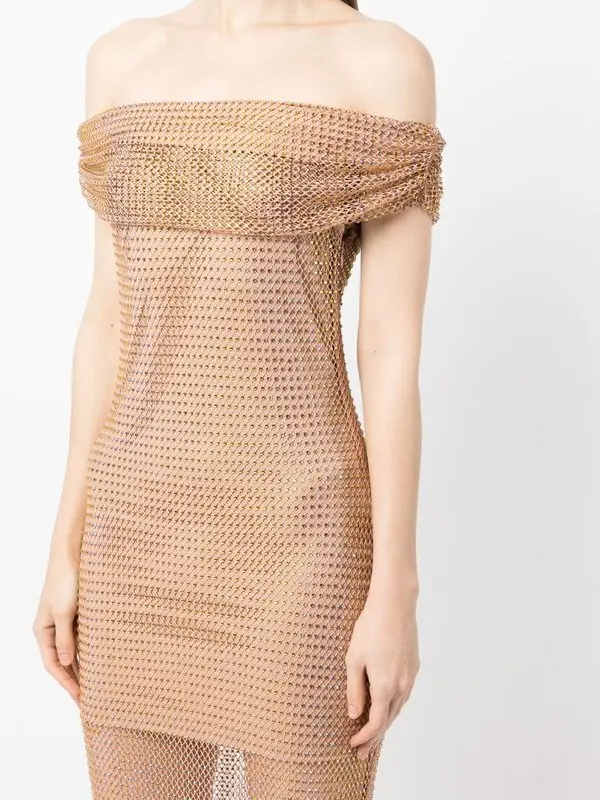 SELF-PORTRAIT Rhinestone-embellished Maxi Dress