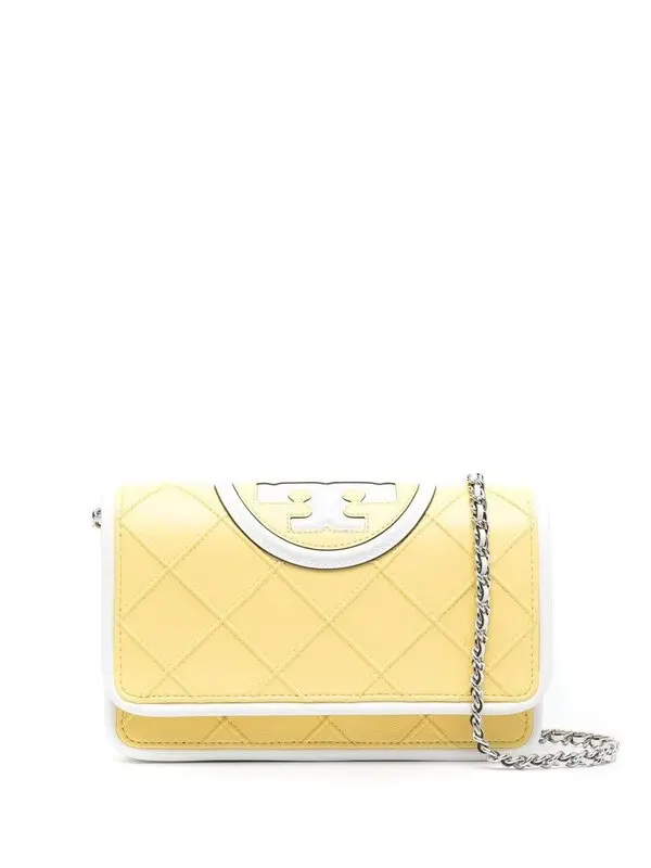 Tory Burch Quilted Leather Crossbody Bag - Yellow