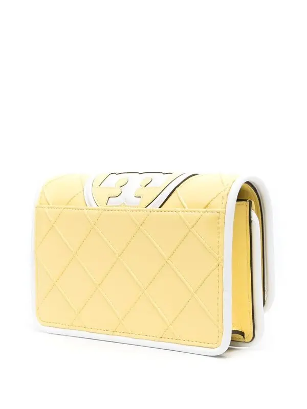 Tory Burch Quilted Leather Crossbody Bag - Yellow