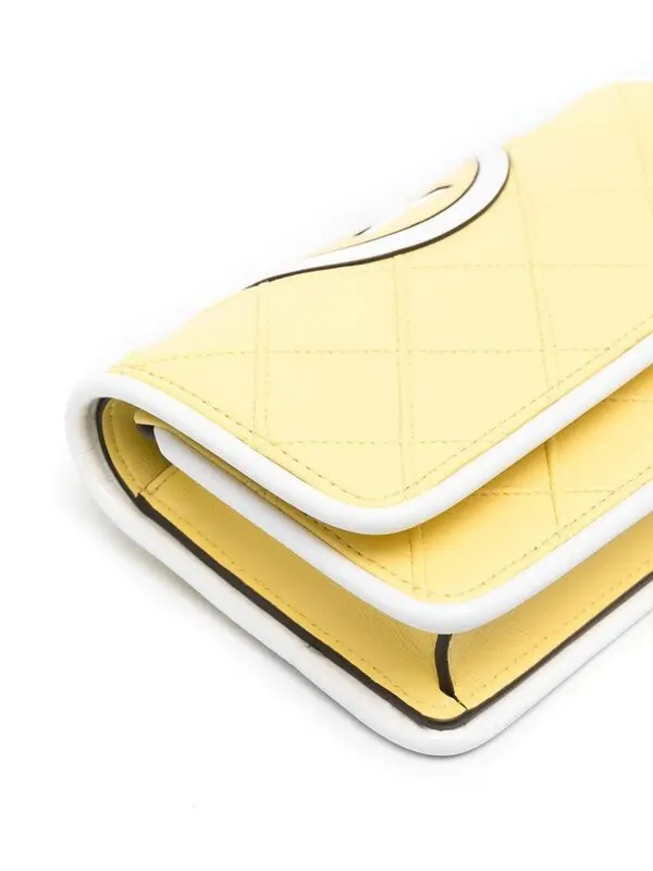 Tory Burch Quilted Leather Crossbody Bag - Yellow