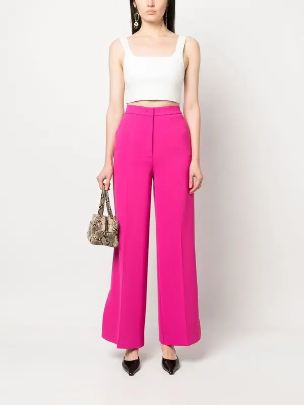 BLANCA VITA Overlapping-panel Palazzo Pants - Pink