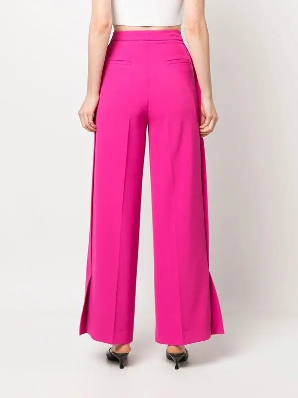 BLANCA VITA Overlapping-panel Palazzo Pants - Pink